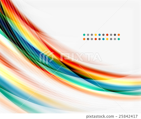 Glossy translucent wave vector template - Stock Illustration [25842417 ...