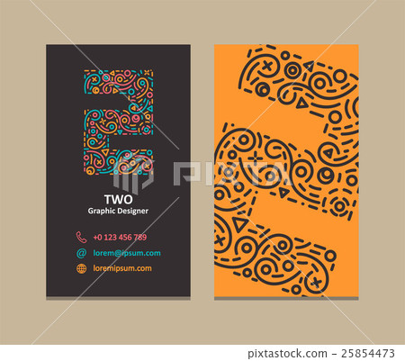 Number 2 Logo Business card - Stock Illustration [25854473] - PIXTA