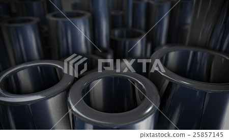 stack of steel tubing 3d rendering - Stock Illustration [25857145] - PIXTA