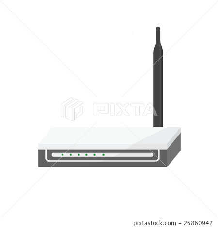 Wireless access point concept by Have one antenna - Stock Illustration ...