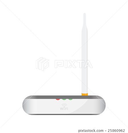 Wireless access point concept by Have one antenna. - Stock Illustration ...