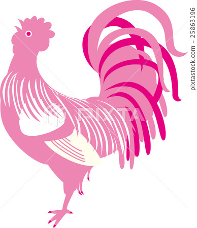 Chicken Rooster Pink - Stock Illustration [25863196] - PIXTA