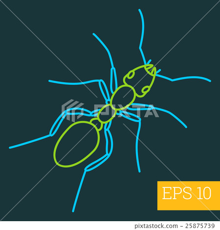 ant insect outline vector - Stock Illustration [25875739] - PIXTA