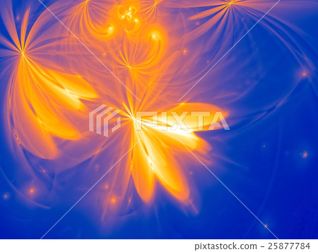 Abstract flowers - digitally generated image - Stock Illustration ...