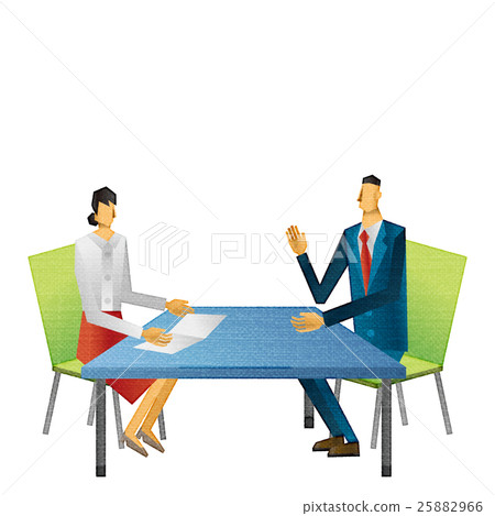 Face-to-face [Small human series] - Stock Illustration [25882966] - PIXTA