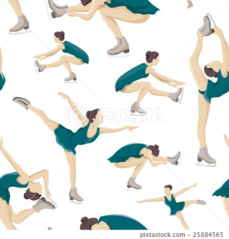 Figure skating set pattern - Stock Illustration [25884565] - PIXTA