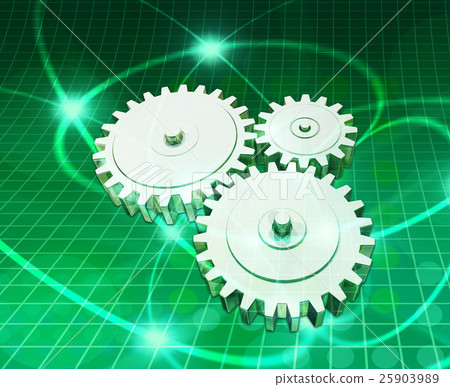 It moves by interlocking of gears - Stock Illustration [25903989] - PIXTA