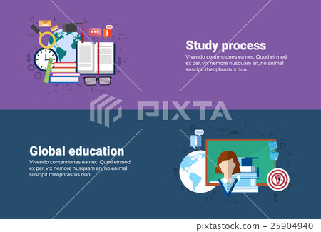 Study Process, Global School University Education-插圖素材 [25904940] - PIXTA圖庫