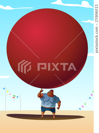 Popular event of athletic meet! Ball rolling ...? - Stock Illustration ...