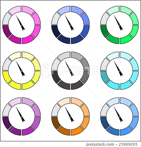 Indicator round color set - Stock Illustration [25909205] - PIXTA