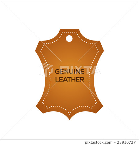 Real genuine leather vector logo design template - Stock Illustration ...