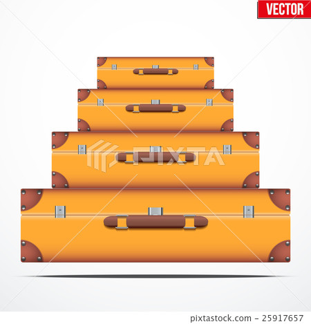 Pyramid of the vintage suitcases - Stock Illustration [25917657] - PIXTA