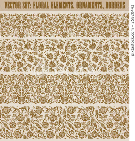 Horizontal elements decoration vector - Stock Illustration [25920443 ...