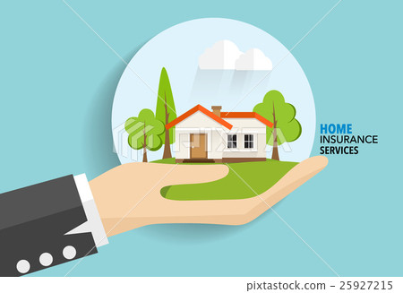 Home insurance business service. Vector... - Stock Illustration ...