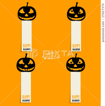Happy Halloween design background and Cute note... - Stock Illustration ...