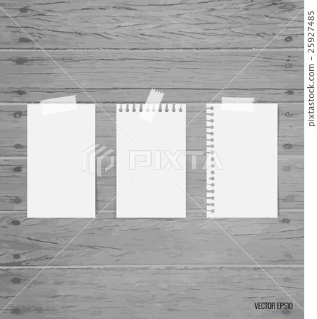 Blank white note papers, ready for your... - Stock Illustration ...