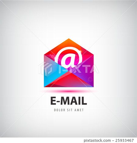 Vector colorful mail logo, icon - Stock Illustration [25933467] - PIXTA
