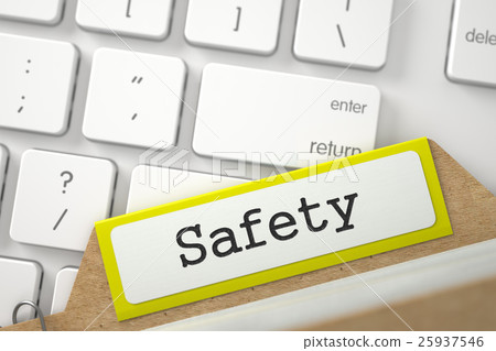 Card File with Inscription Safety. 3D. - Stock Illustration [25937546 ...