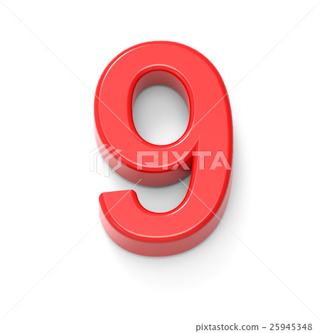 light red number 9 - Stock Illustration [25945348] - PIXTA