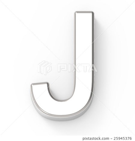 silver letter J - Stock Illustration [25945376] - PIXTA