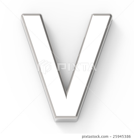 silver letter V - Stock Illustration [25945386] - PIXTA