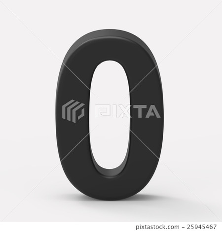 3d black number 0-插圖素材 [25945467] - PIXTA圖庫