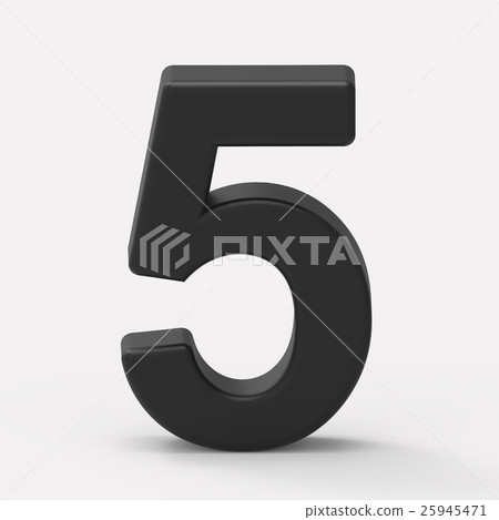 3d black number 5 - Stock Illustration [25945471] - PIXTA