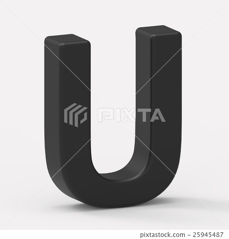 left black letter U - Stock Illustration [25945487] - PIXTA
