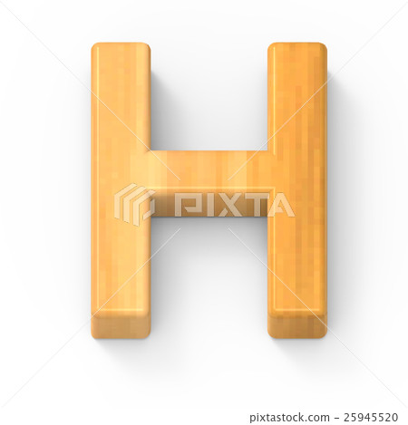 wood color letter H - Stock Illustration [25945520] - PIXTA