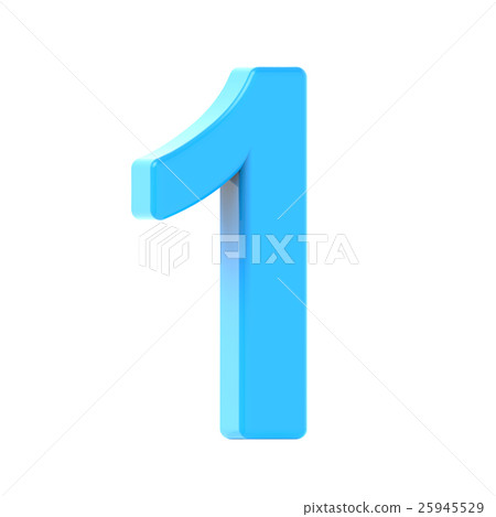 light blue number 1 - Stock Illustration [25945529] - PIXTA