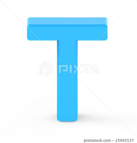 light blue letter T - Stock Illustration [25945537] - PIXTA
