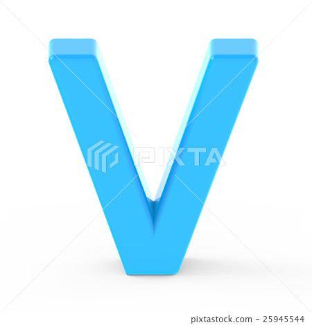 light blue letter V - Stock Illustration [25945544] - PIXTA
