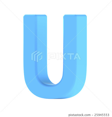 light blue letter U - Stock Illustration [25945553] - PIXTA