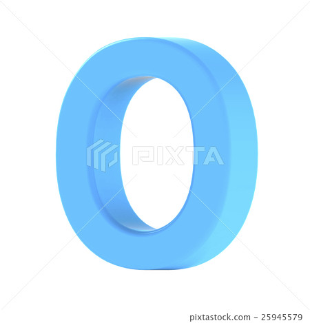 light blue letter O - Stock Illustration [25945579] - PIXTA