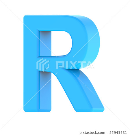 light blue letter R - Stock Illustration [25945581] - PIXTA