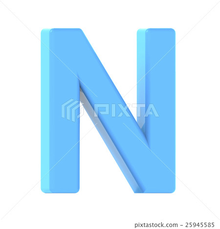 light blue letter N - Stock Illustration [25945585] - PIXTA