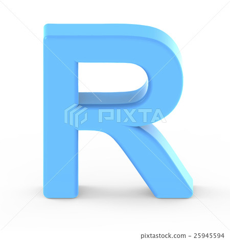 light blue letter R - Stock Illustration [25945594] - PIXTA