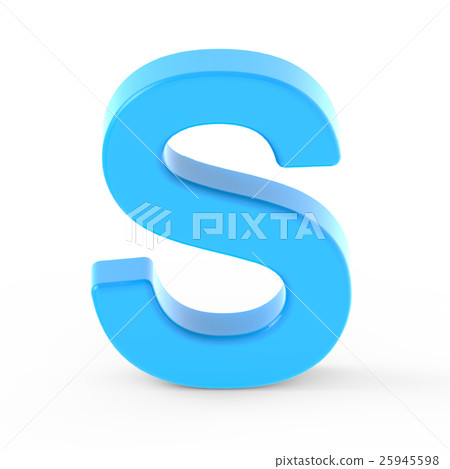 light blue letter S - Stock Illustration [25945598] - PIXTA