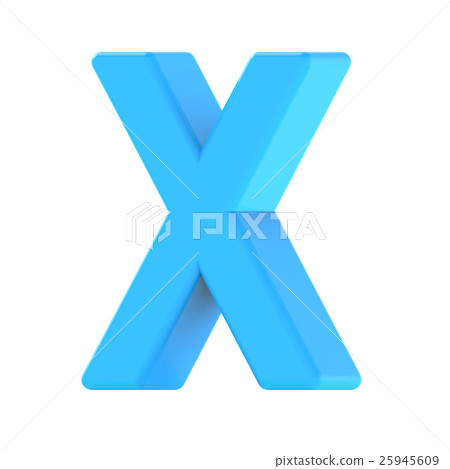 light blue letter X - Stock Illustration [25945609] - PIXTA