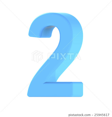 light blue number 2 - Stock Illustration [25945617] - PIXTA