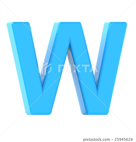 light blue letter W - Stock Illustration [25945629] - PIXTA