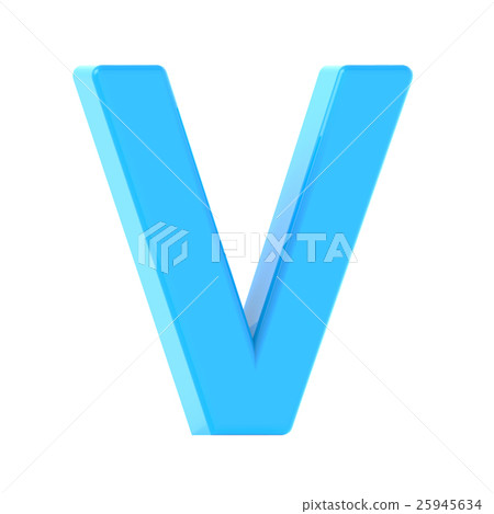 light blue letter V - Stock Illustration [25945634] - PIXTA