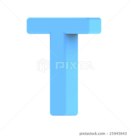 light blue letter T - Stock Illustration [25945643] - PIXTA