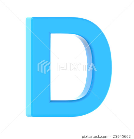 light blue letter D - Stock Illustration [25945662] - PIXTA