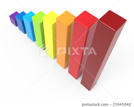 rainbow color bar chart - Stock Illustration [25945848] - PIXTA