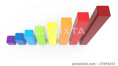 rainbow color bar chart - Stock Illustration [25945853] - PIXTA