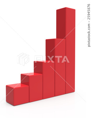 red bar chart - Stock Illustration [25945876] - PIXTA