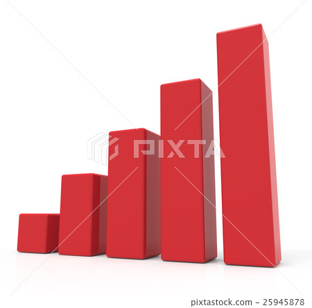 red bar chart - Stock Illustration [25945878] - PIXTA