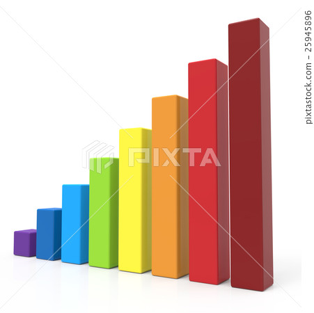 rainbow color bar chart - Stock Illustration [25945896] - PIXTA