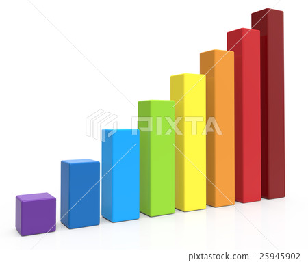 rainbow color bar chart - Stock Illustration [25945902] - PIXTA